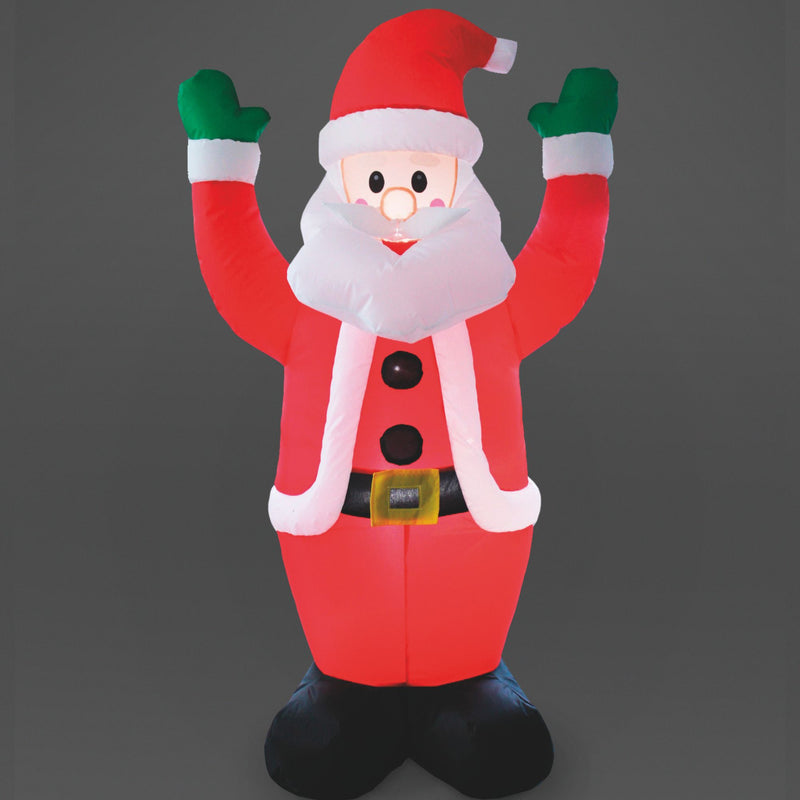 4ft Giant LED Lit Inflatable Christmas Santa with Arms Up