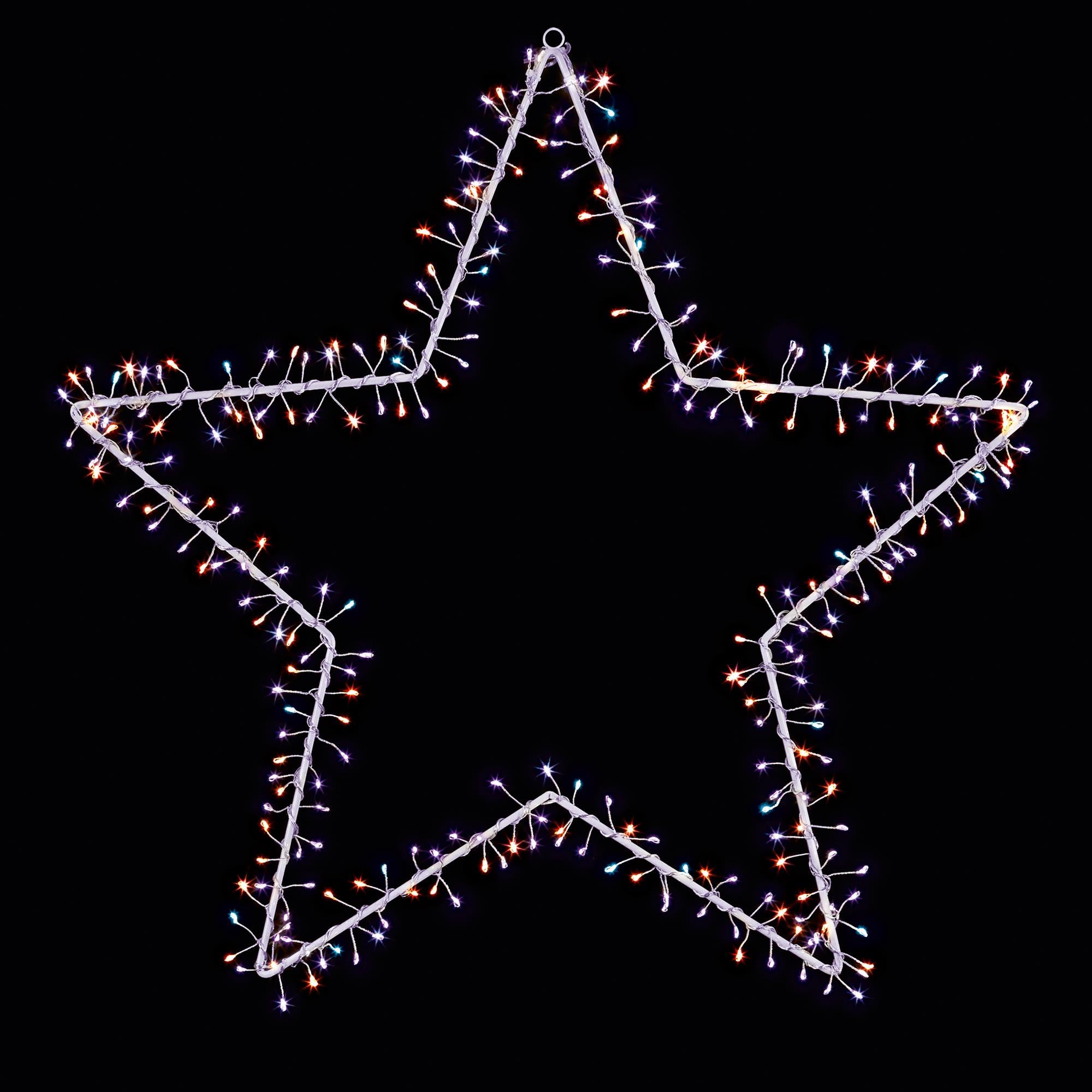 60cm Christmas Star Wire Frame with 280 Rainbow Micro Bright LEDs