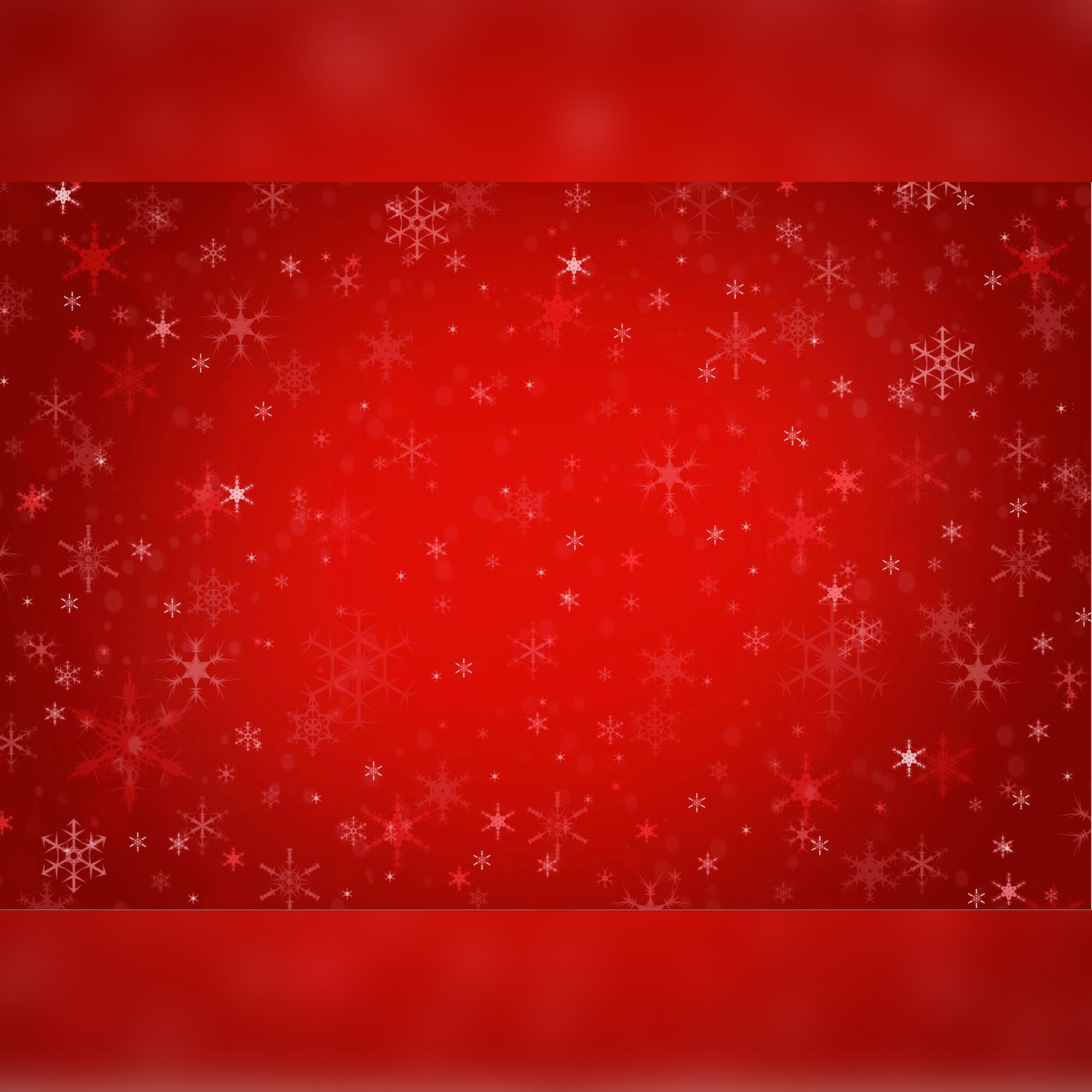 Red Back-Drop with Sparkling Snowflakes Printed Outdoor PVC Banner 2.4